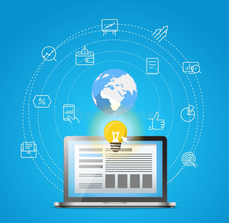 Abstract Modern Network Scheme Illustration Stock Vector - Illustration ...