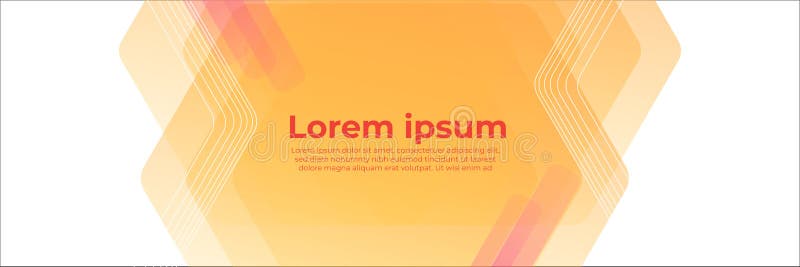 Abstract Modern Orange Banner Design Web Template Set. Horizontal ...