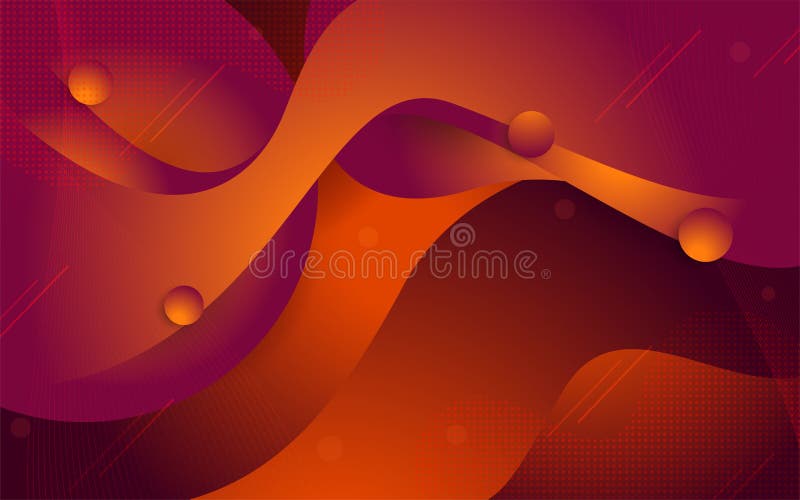Abstract Modern Orange Dynamic Fluid Background Design Stock Vector ...