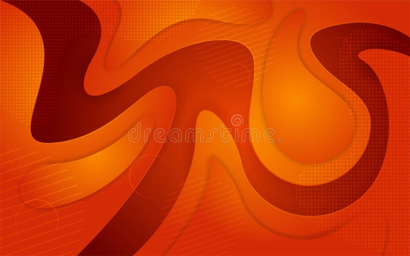 Abstract Modern Orange Dynamic Fluid Background Design Stock Vector ...
