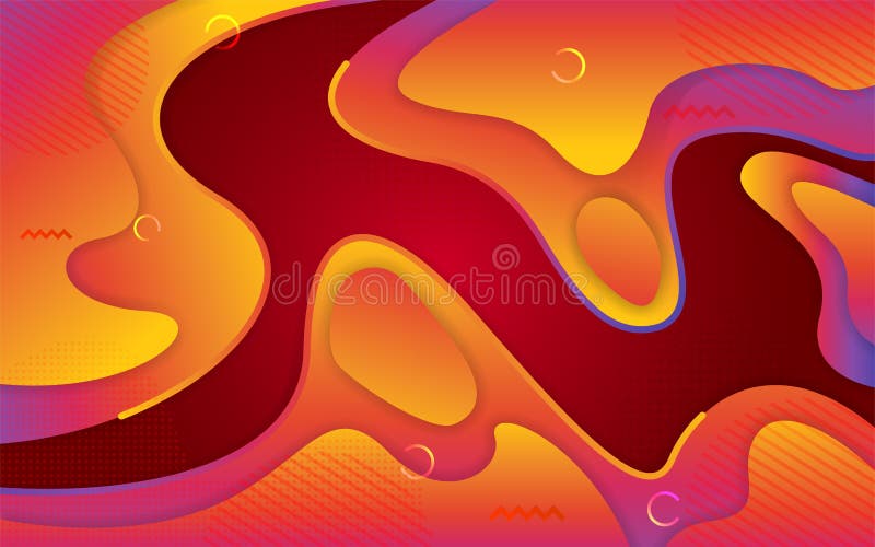 Abstract Modern Orange Dynamic Fluid Background Design Stock Vector ...
