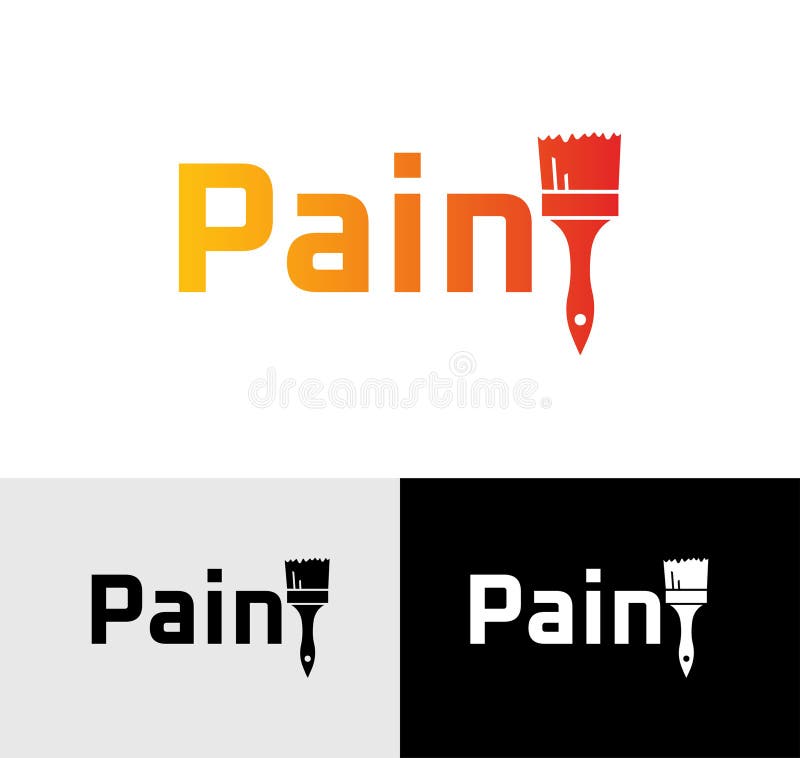 Abstract Modern Paint Vector Logo Design Template Stock Vector ...