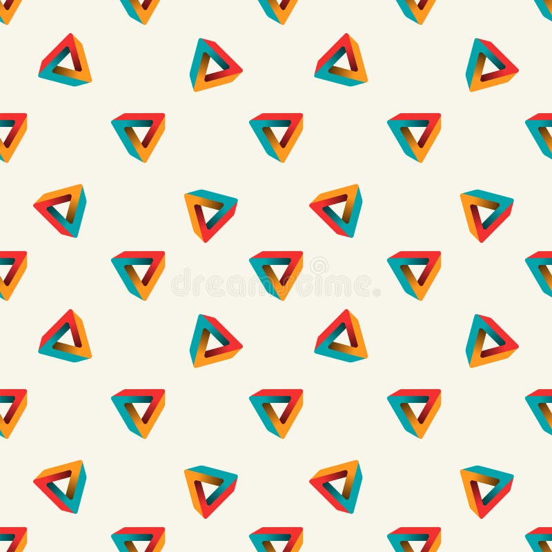 Optical Illusion - Infinite Penrose Triangle. Stock Vector ...