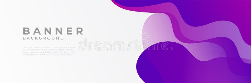 Abstract Modern Purple Horizontal Web Banner Design Template ...