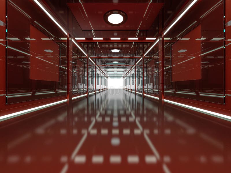 Abstract Modern Red Architecture Background. 3D Rendering Stock ...