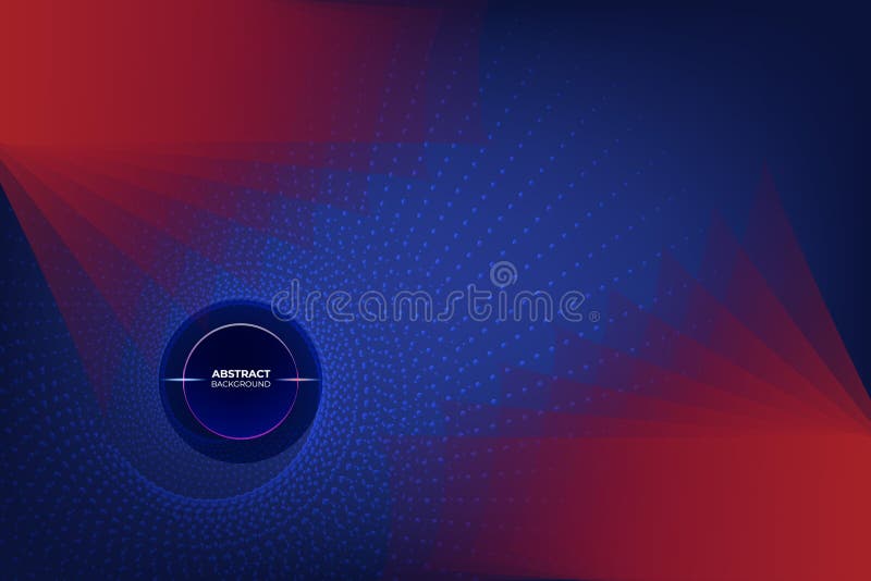 Abstract Modern Red and Blue Background with a Circle Dot and Light ...