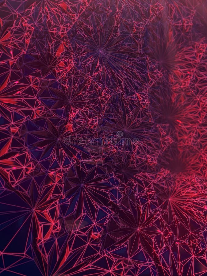 Abstract Modern Red Glowing Wire Background 3d Rendering Stock ...