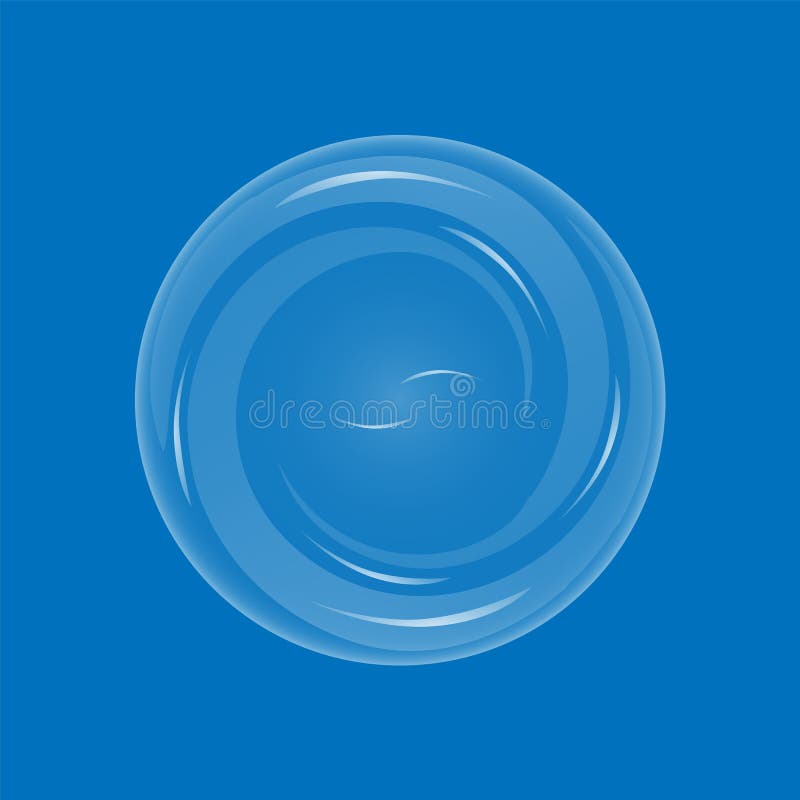 Abstract Modern Round Transparent Shape on Blue Background. Stock ...