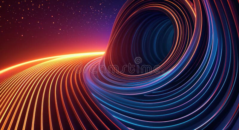 Abstract a Modern Seamless Gradient Light and Line Composition Light ...