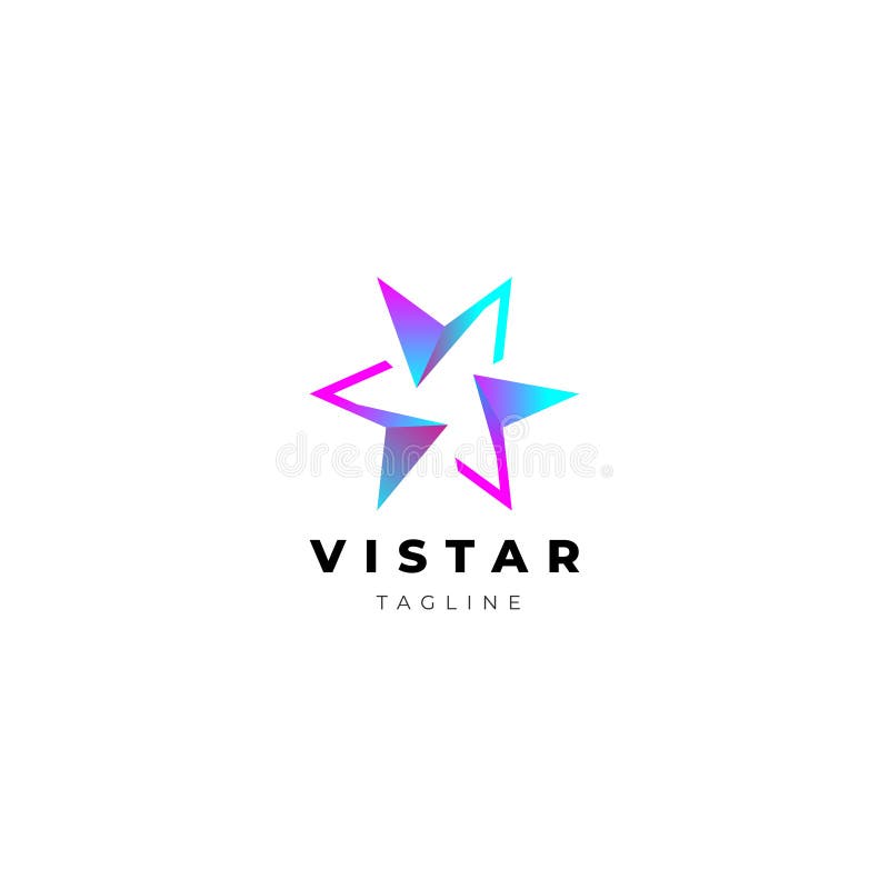 Abstract Modern Shape Star Logo Design Template Stock Illustration ...