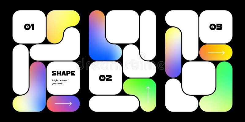 Abstract Modern Shapes. Geometric Bento Grid Pattern. Vector Modern ...