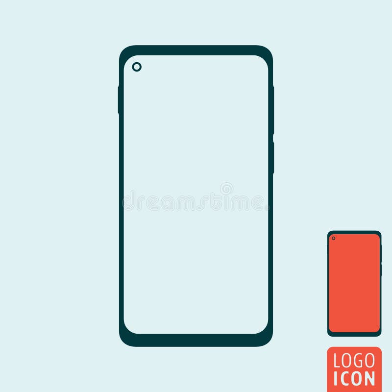 Abstract Modern Smartphone Icon. Mobile Phone Frame Simple Flat Vector ...