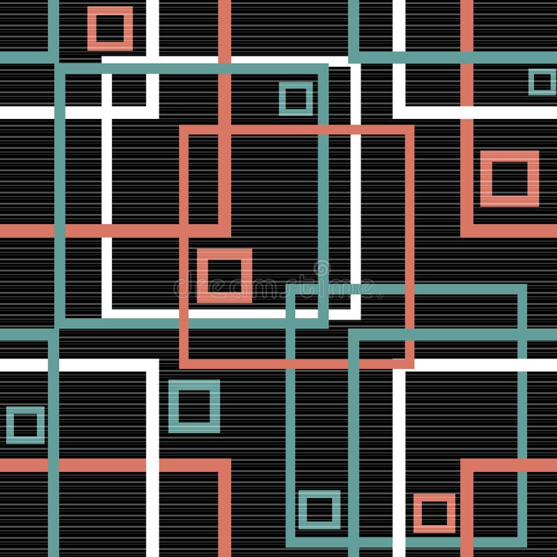 Abstract Modern Squares Seamless Pattern Texture on Retro Background ...