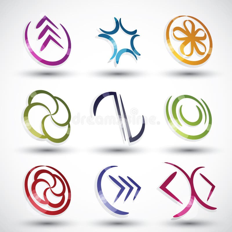 Abstract Modern Style Icons. Stock Vector - Illustration of abstract ...