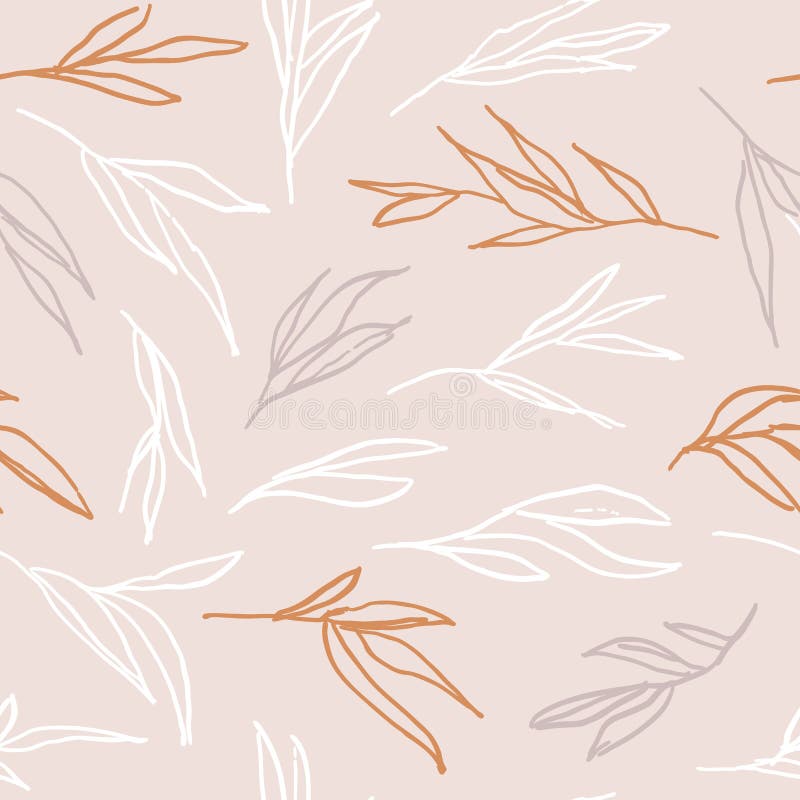 Abstract Modern Stylish Leaves Seamless Pattern Design. Stock Vector ...