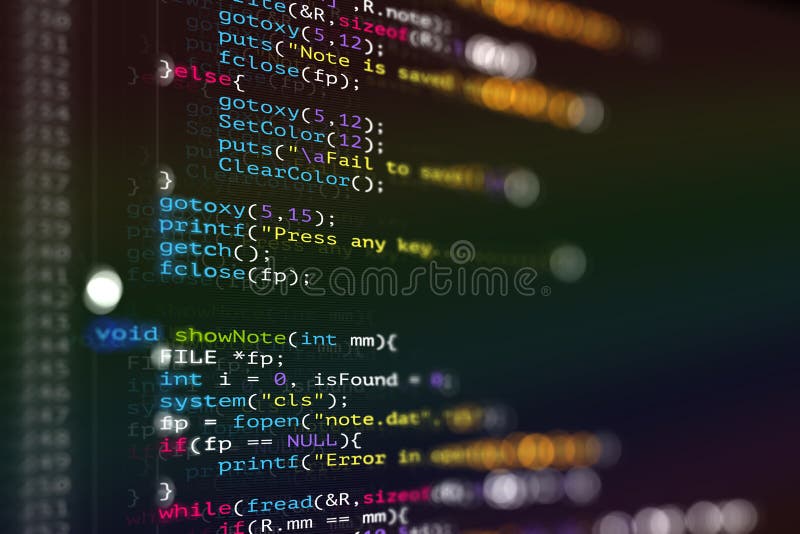 Abstract Modern Tech of Programming Code Screen Developer Stock Photo - Image of data, binary ...