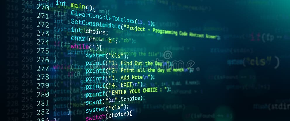 Abstract Modern Tech of Programming Code Screen Developer Stock Photo - Image of data, binary ...