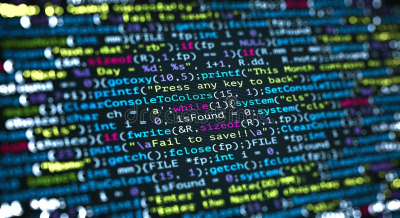 Abstract Modern Tech of Programming Code Screen Developer Stock Photo - Image of data, binary ...