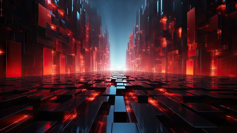 Abstract Modern Technology Background AI Generated Stock Illustration ...