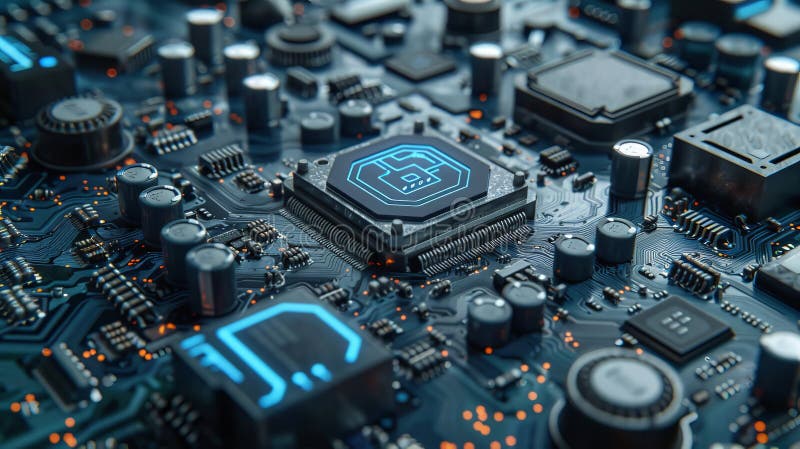 Abstract Modern Technology Background with Futuristic Design Elements ...