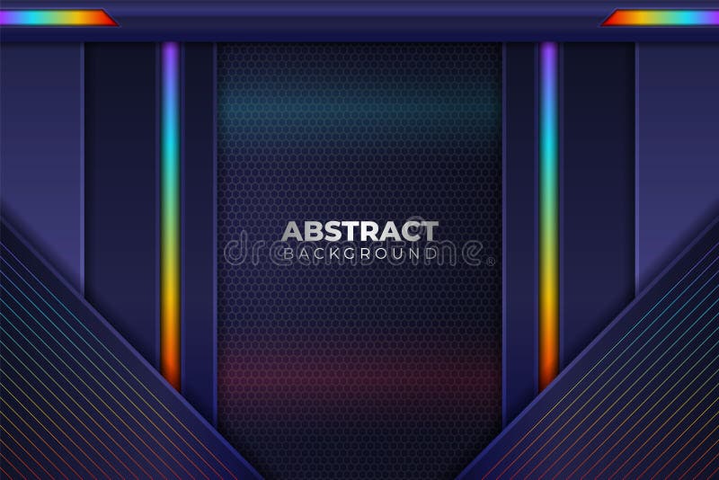 Abstract Modern Technology Colorful Overlapped Diagonal Layer RGB Glow ...