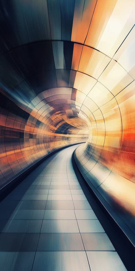 Abstract Modern Tunnel Architecture Design Stock Illustration ...