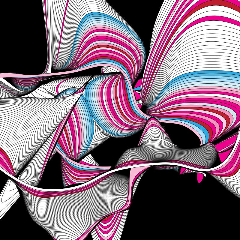Abstract Modern Vector Background with Wavy Stock Illustration ...