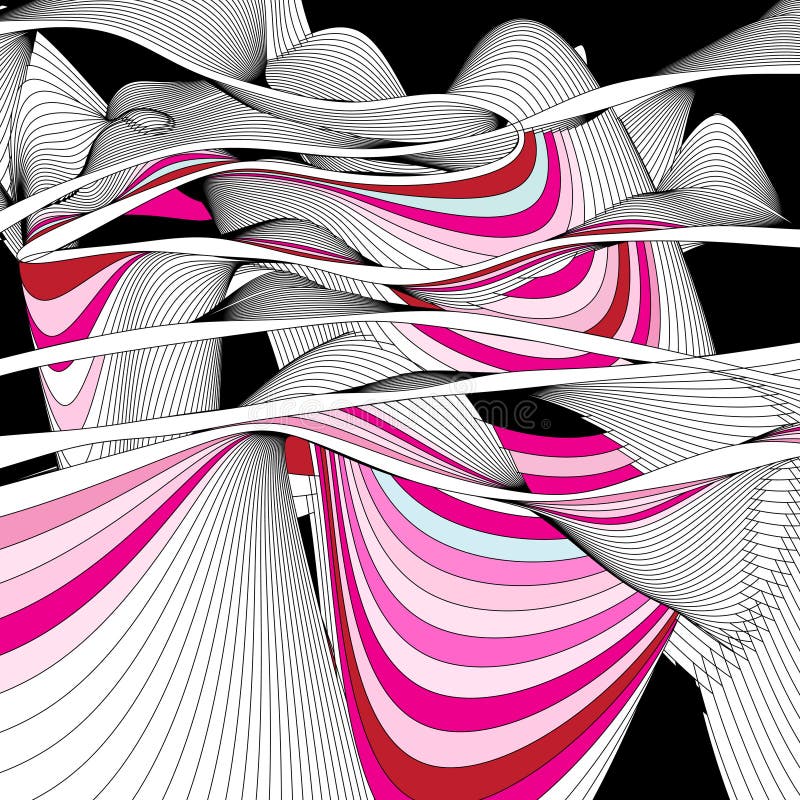 Abstract Modern Vector Background with Wavy Stock Vector - Illustration ...