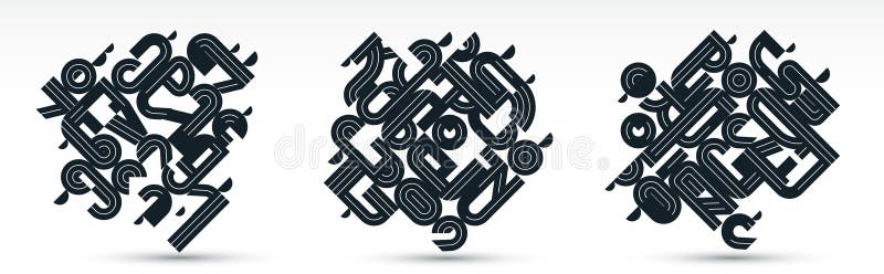 Abstract Modern Vector Trendy Designs Set, Geometric Shapes Stylish ...