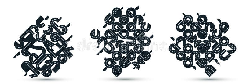 Abstract Modern Vector Trendy Designs Set, Geometric Shapes Stylish ...