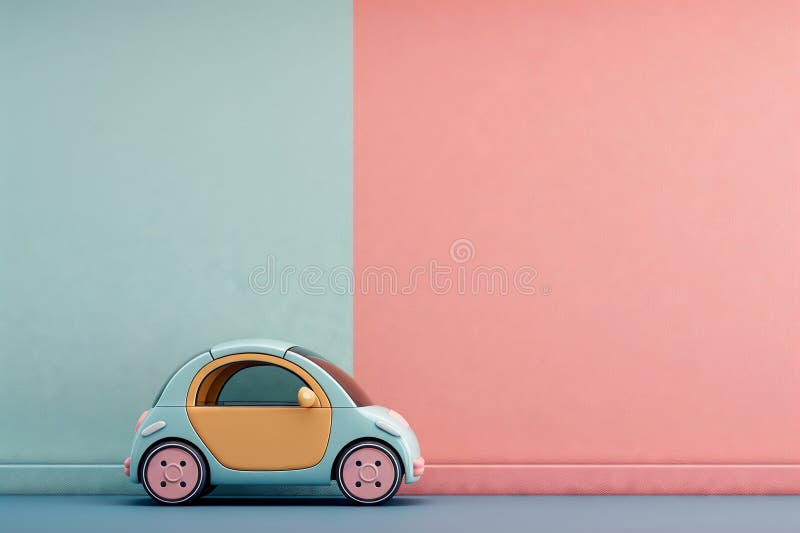 Abstract Modern Vehicle Design, Kidfriendly, Minimal Style in Pastels ...