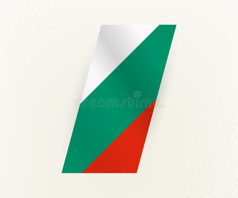Abstract Modern Vertical Flag of Bulgaria on Beige Background with Dots ...