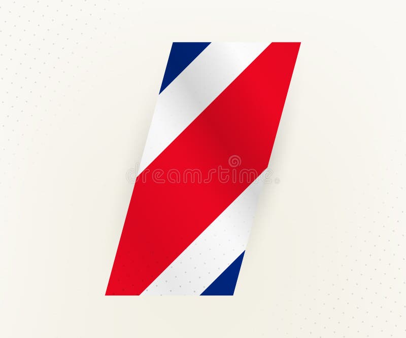 Abstract Modern Vertical Flag of Costa Rica on Beige Background with ...