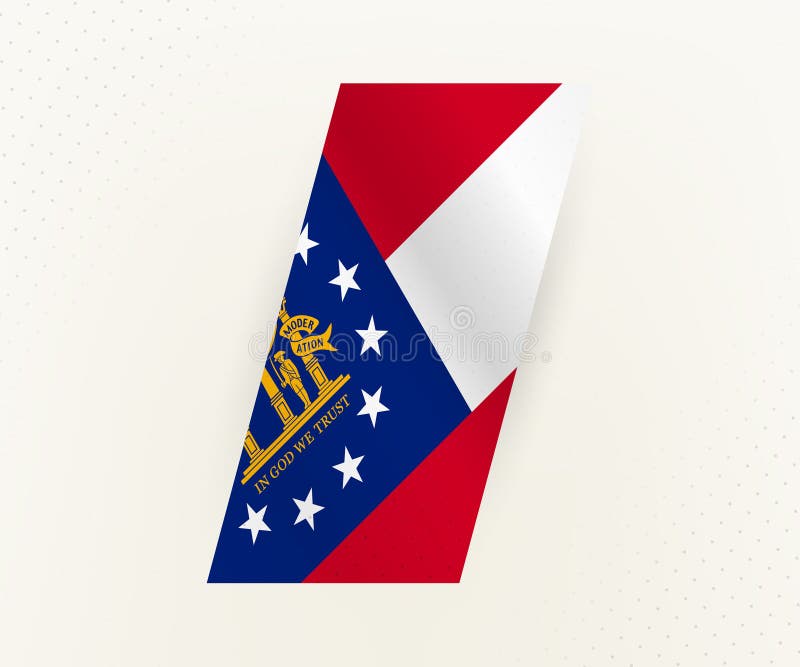 Abstract Modern Vertical Flag of Georgia on Beige Background with Dots ...