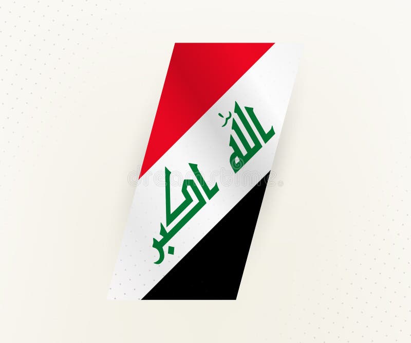 Abstract Modern Vertical Flag of Iraq on Beige Background with Dots ...
