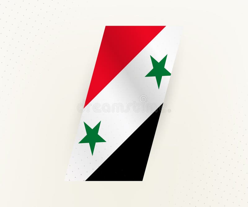 Abstract Modern Vertical Flag of Syria on Beige Background with Dots ...