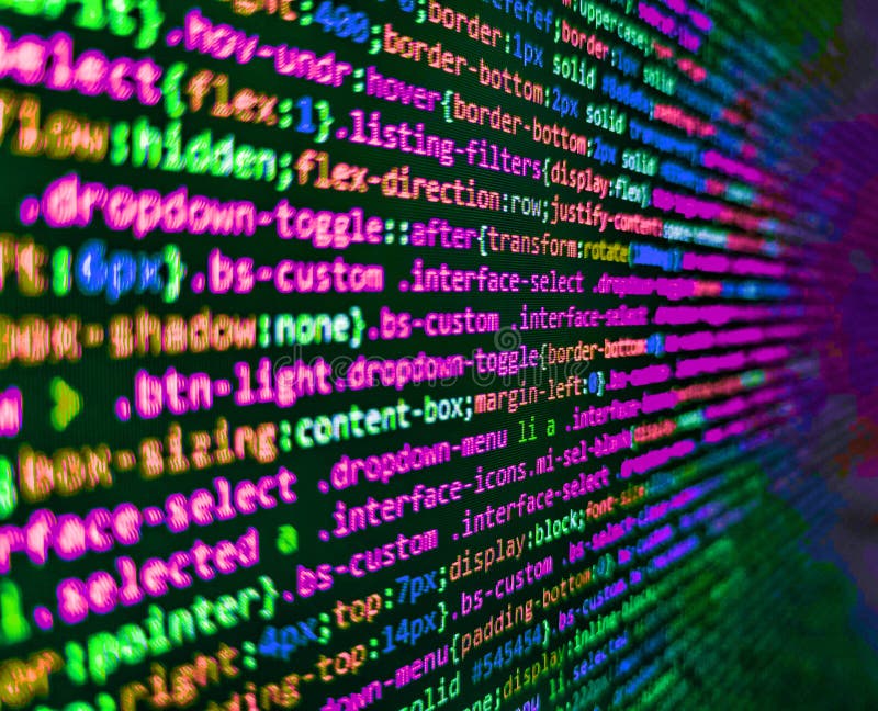 Abstract Modern Virtual Computer Script Information Technology Website