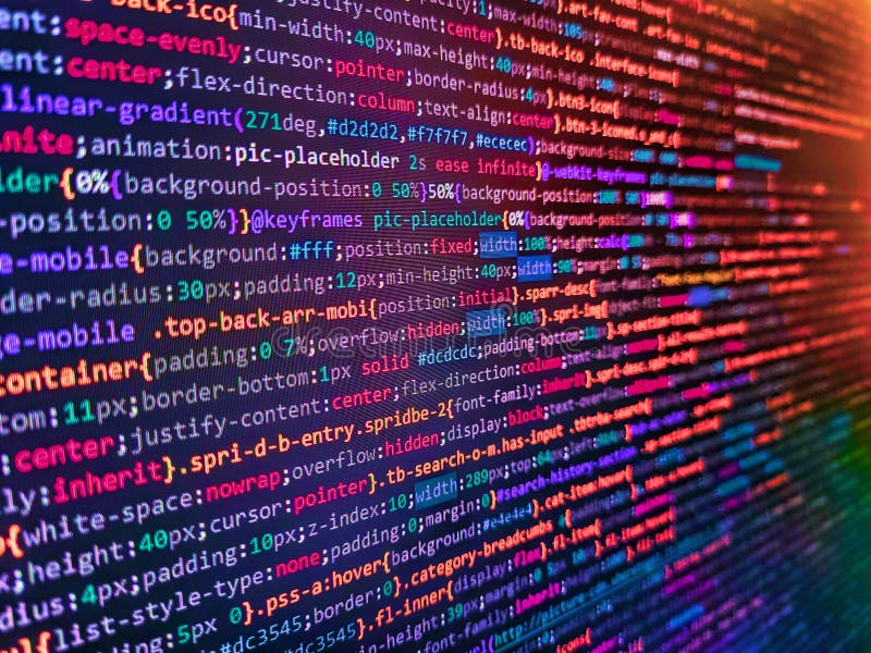 Abstract Modern Virtual Computer Script Programming Code Abstract Screen Of Software Developer