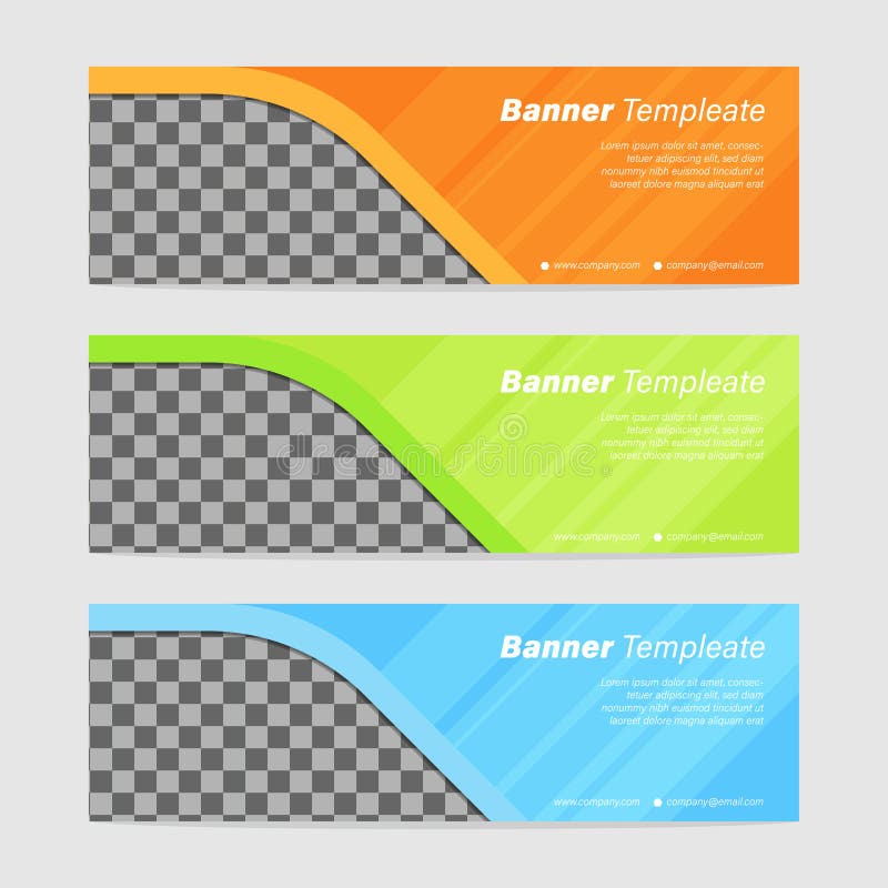 Abstract Modern Web Banner, Header Design Template, Three Color ...