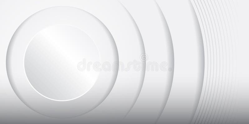 Abstract Modern White Background with Circles and Circular Stripes ...