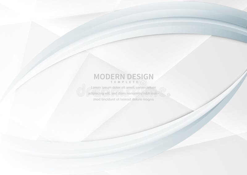Abstract Modern White and Gray Gradient Curved Shape with Copy Space ...