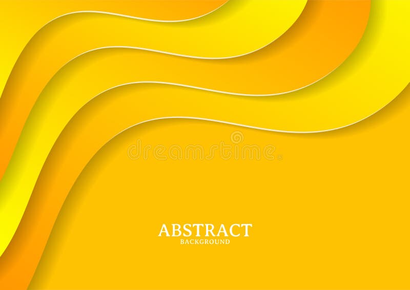 Abstract Modern Yellow Papercut Background Concept Stock Vector ...