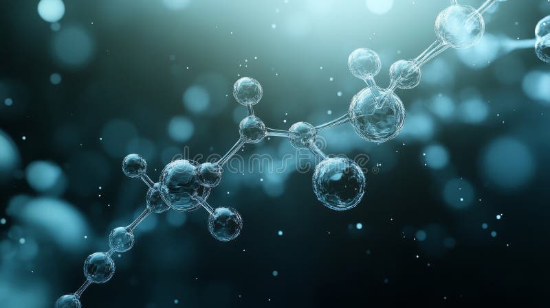 Abstract Molecular Chain Structure with a Scientific Background Stock ...