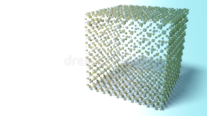 Abstract Molecular Cube Structure. Stock Video - Video of geometry ...