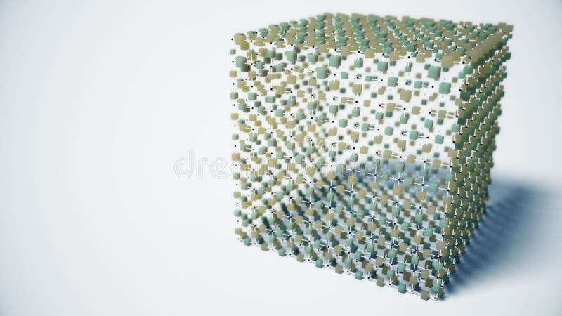 Abstract Molecular Cube Structure. Stock Video - Video of background ...