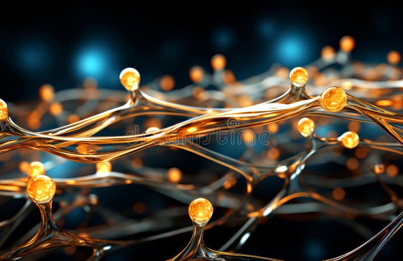 Abstract Molecular Network with Glowing Nodes - Perfect for Scientific ...