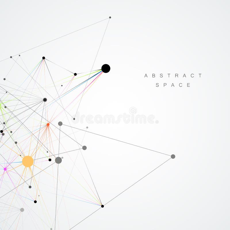 Dna Molecular Network Molecules Of Living Things Stock Illustration
