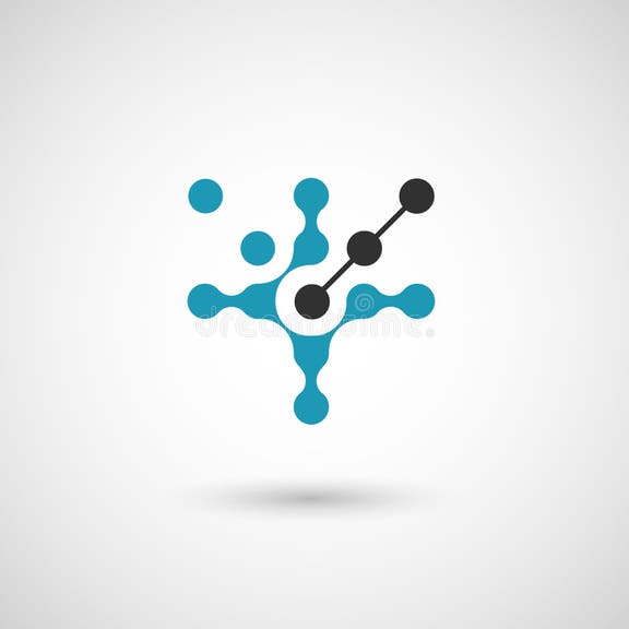 Abstract Molecular Network Sign for Concept Design. Vector Illustration ...