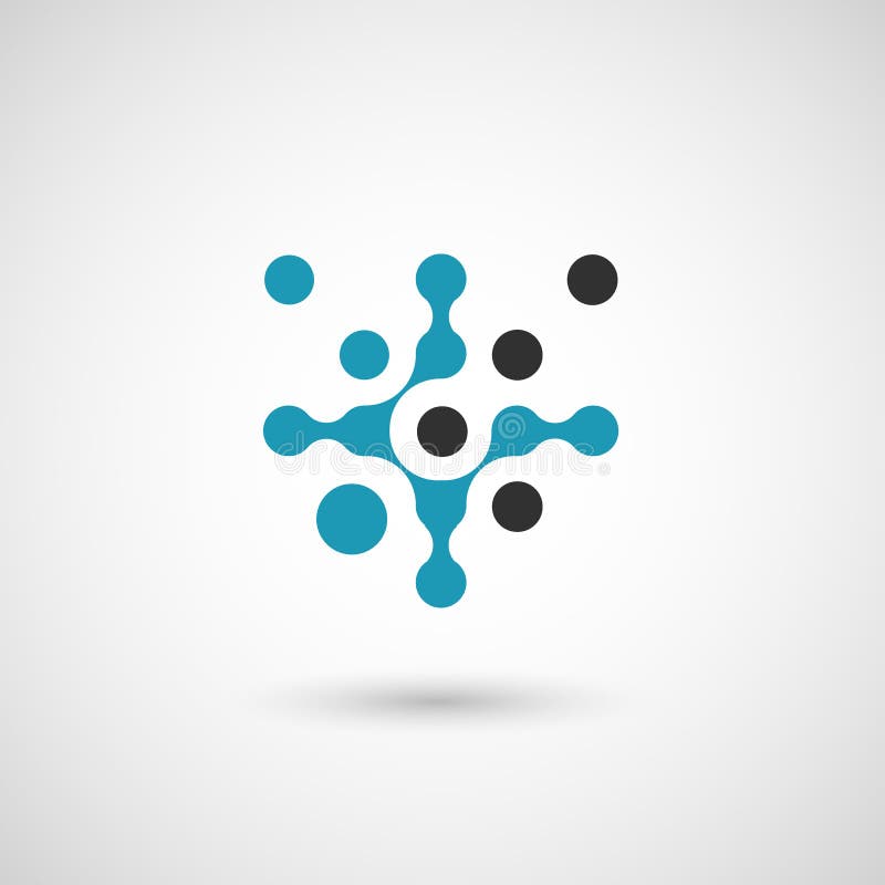 Abstract Molecular Network Sign for Concept Design. Vector Illustration ...
