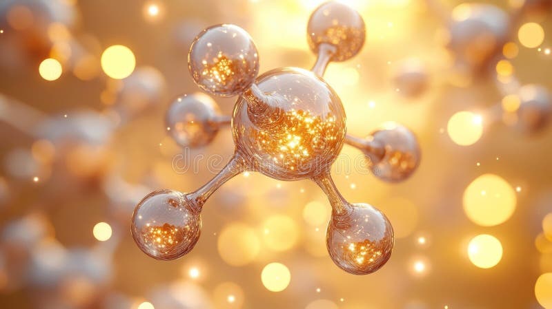 Abstract Molecular Structure Stock Illustration - Illustration of ...